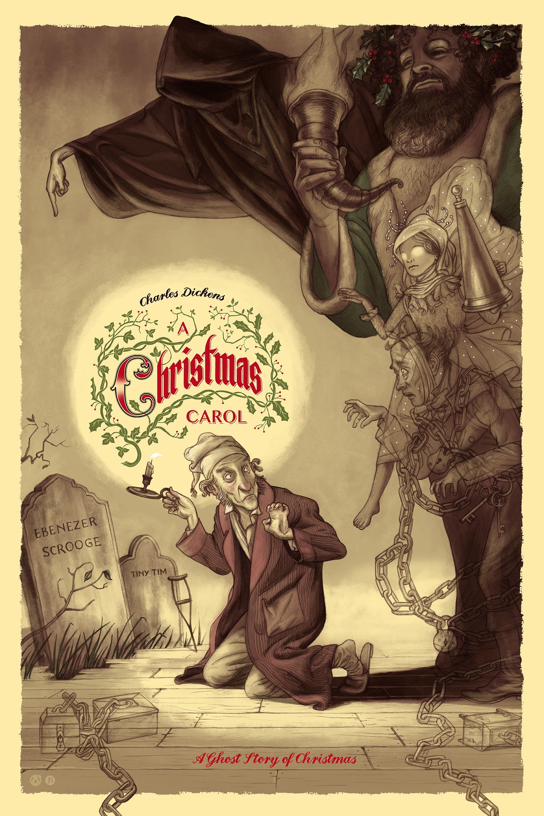 Tiny Tim Christmas Carol Drawing